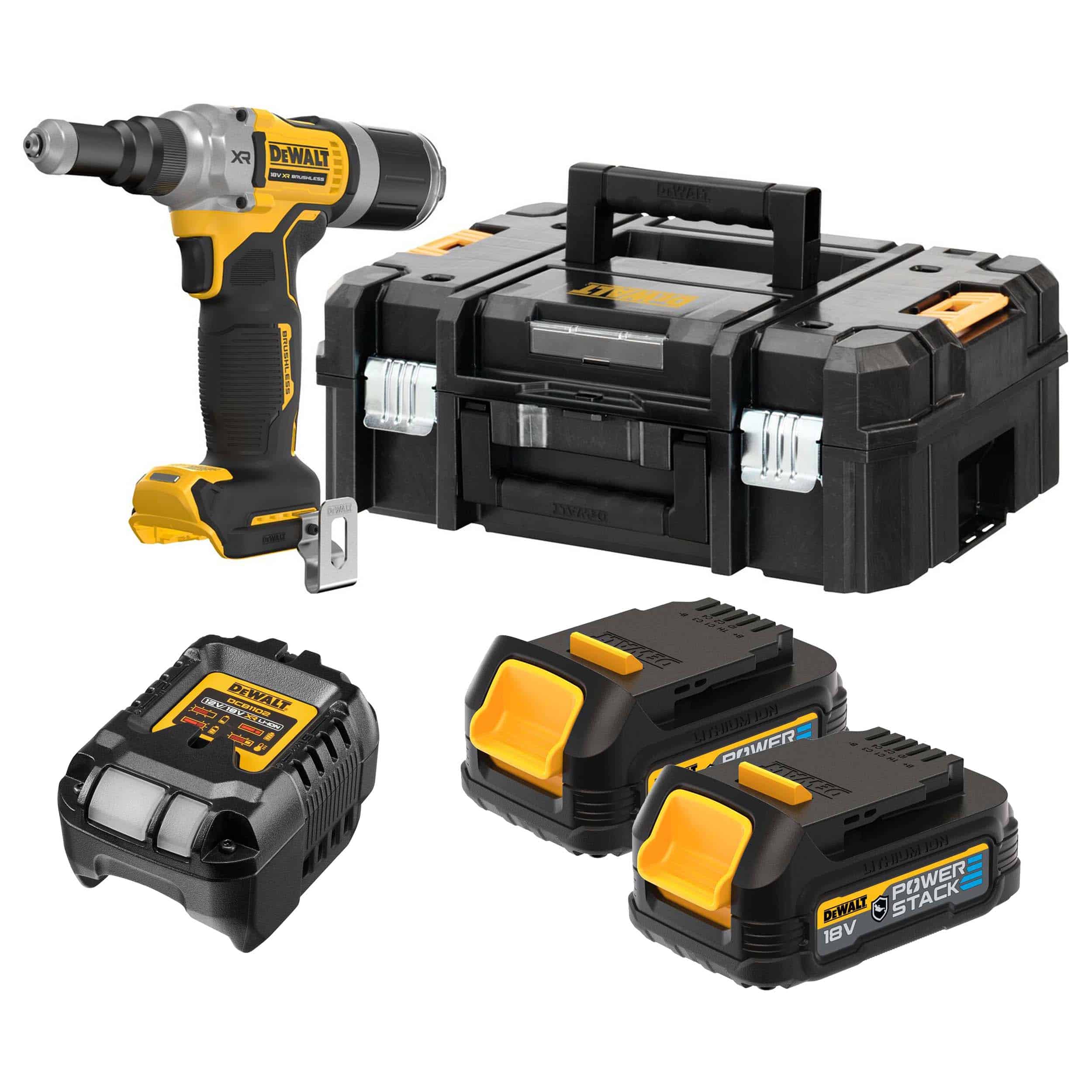 Dewalt Πριτσιναδόρος 6.4mm 18V DCF414E2GT droutsas.gr